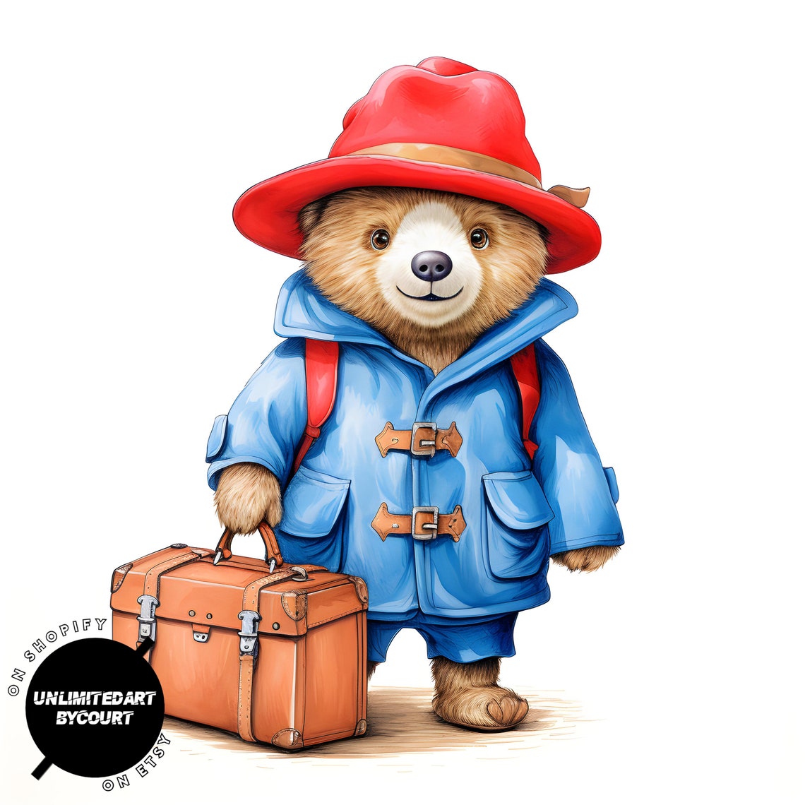 Paddington Bear Art, Paddington, Nursery Art, Childrens Art, Clip Art, Home Decor, Scrapbooking ...
