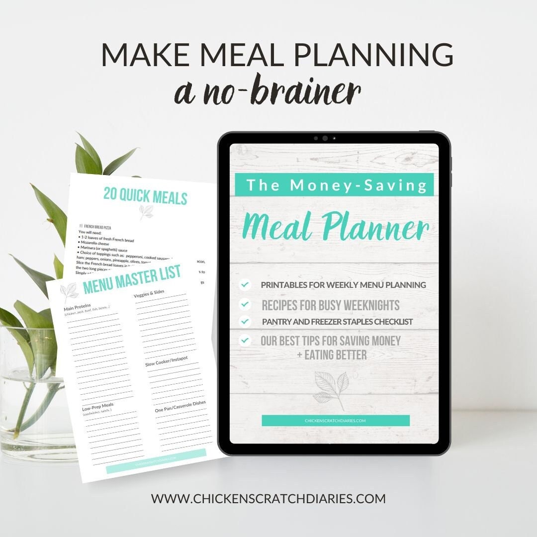 Money Saving Meal Planner- Digital Download - Etsy