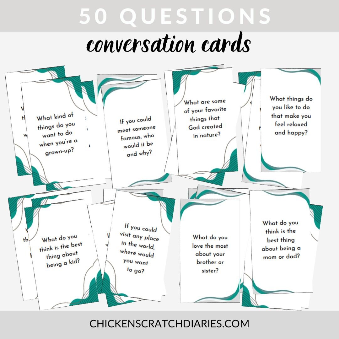 50 Conversation Cards for Kids on Faith and Family - Etsy