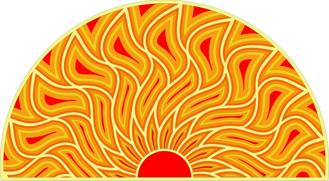 Sunset SVG - Laser Cut Files. Sunrise Svg, Cricut SVG, Layered Sun Svg ...
