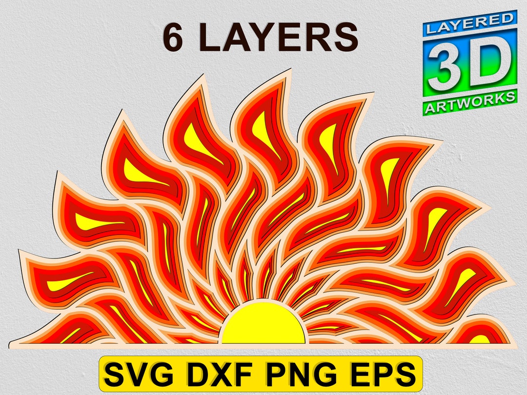 Sun SVG - Laser Cut Files, Sunrise Svg, Sunset Svg, Sun Vector, Sun ...