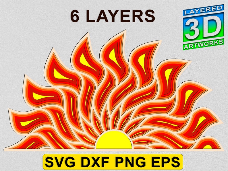 Sun SVG Laser Cut Files, Sunrise Svg, Sunset Svg, Sun Vector, Sun ...