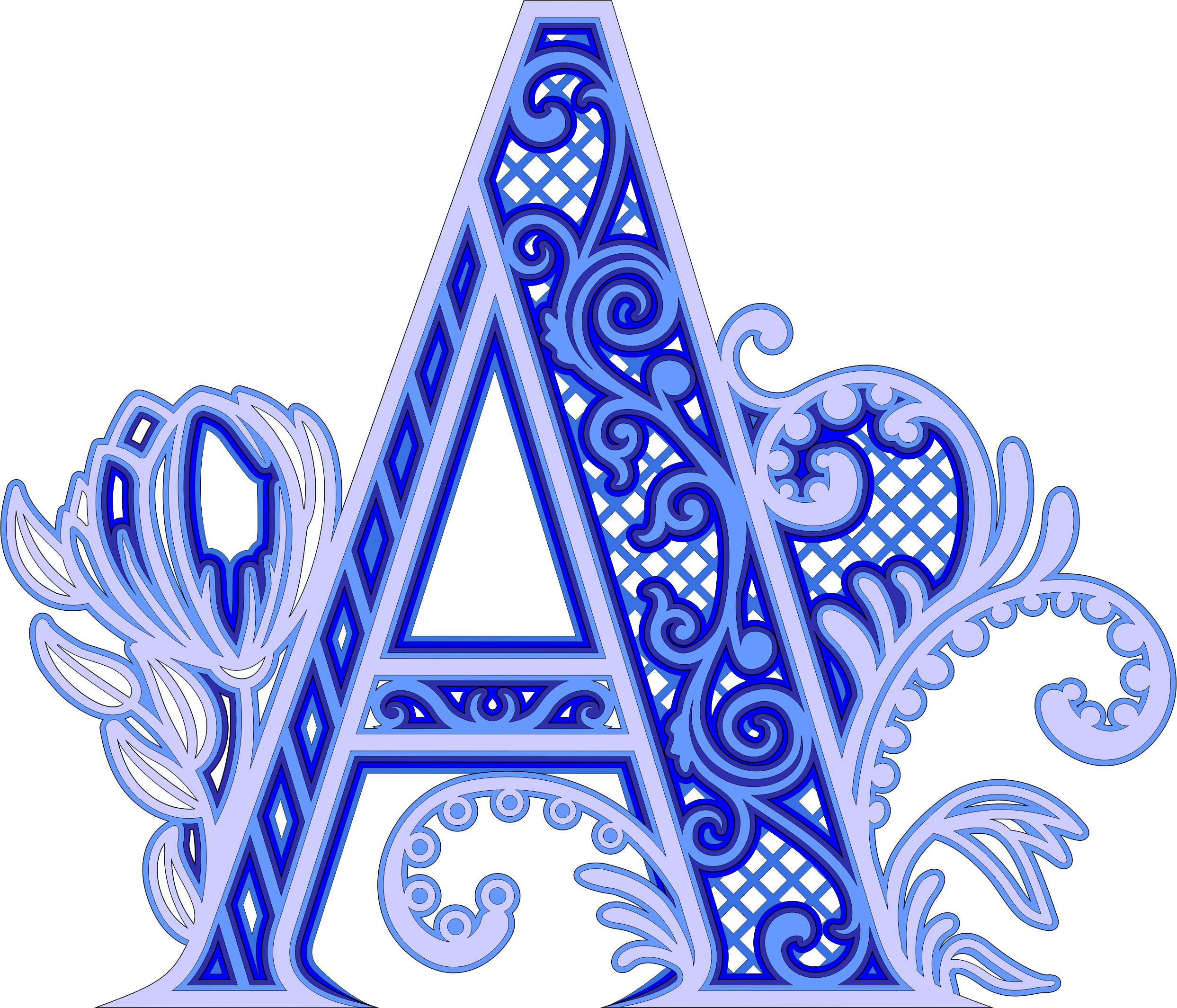 Letter SVG - Cut Files. Single Letter A, Alphabet SVG for Cricut, Laser ...