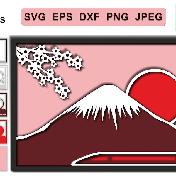 Mount Fuji Svg - Etsy