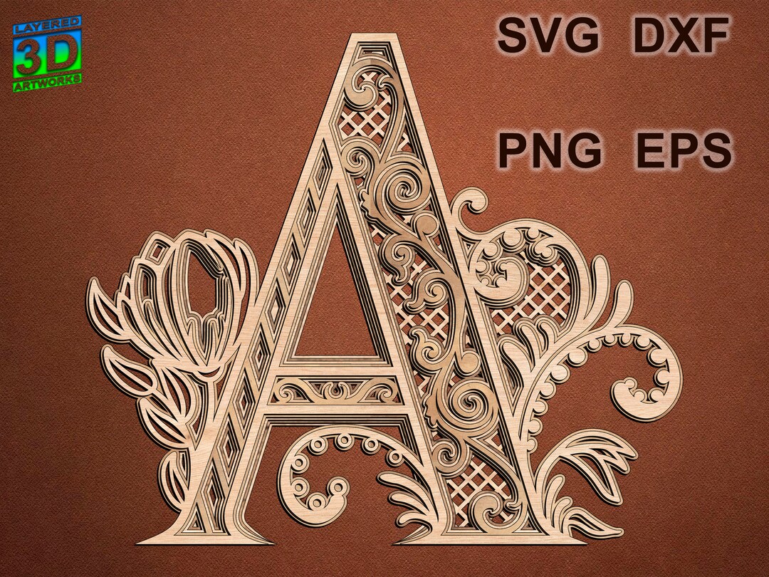 Letter SVG - Cut Files. Single Letter A, Alphabet SVG for Cricut, Laser ...