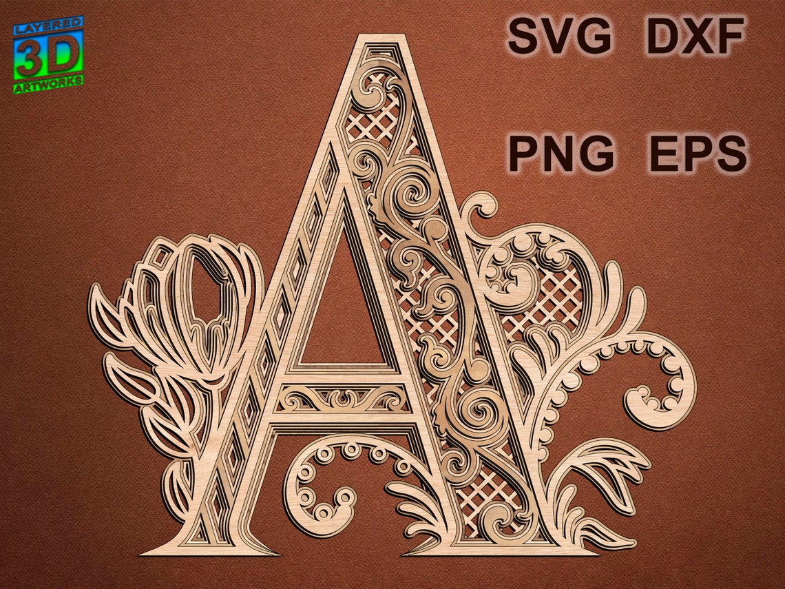 Letter SVG - Cut Files. Single Letter A, Alphabet SVG for Cricut, Laser ...