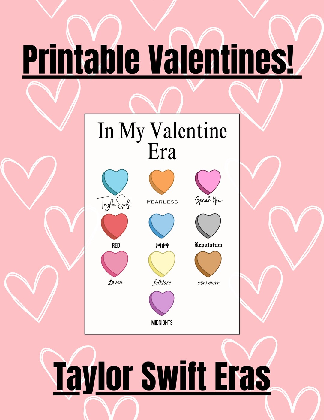 Taylor Swift Valentines Printable Download - Etsy