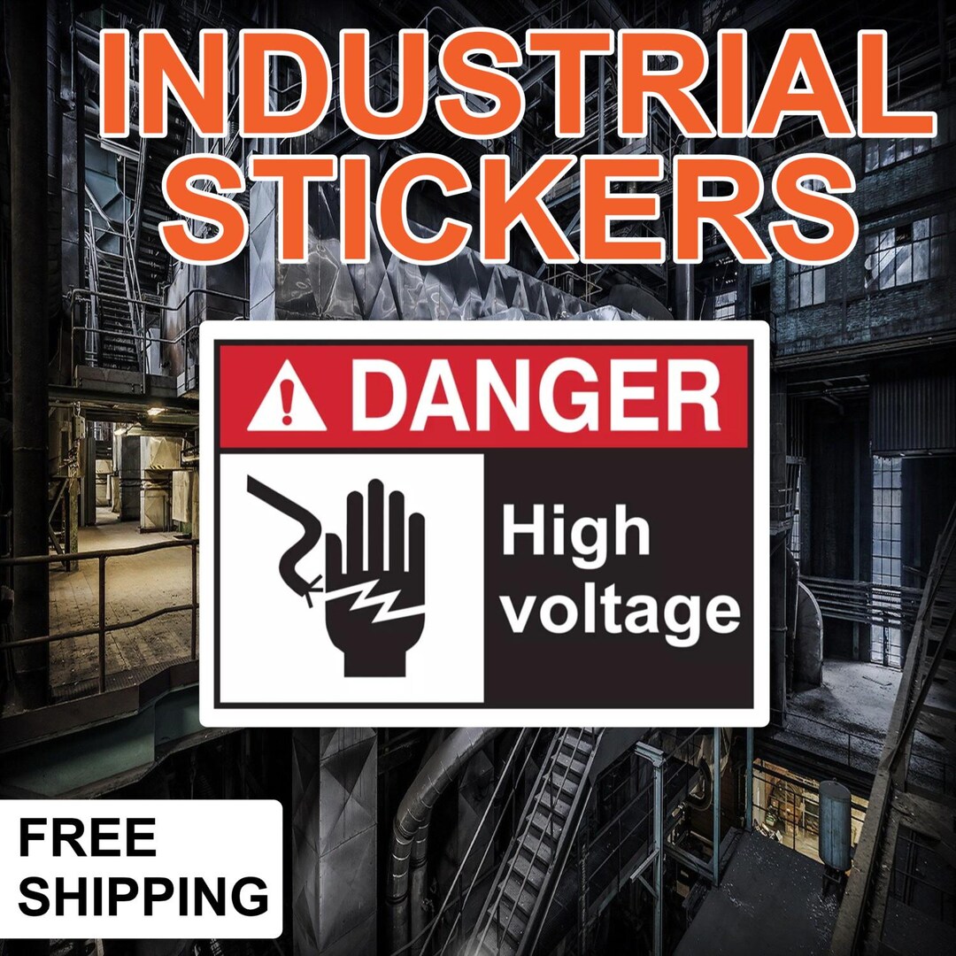 Danger High Voltage Label Danger Sticker Industrial Sticker Safety ...