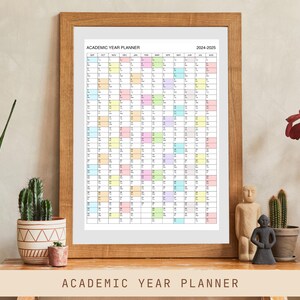 2024-2025 Vertical Academic Wall Calendar | Minimalist Teacher Student ...