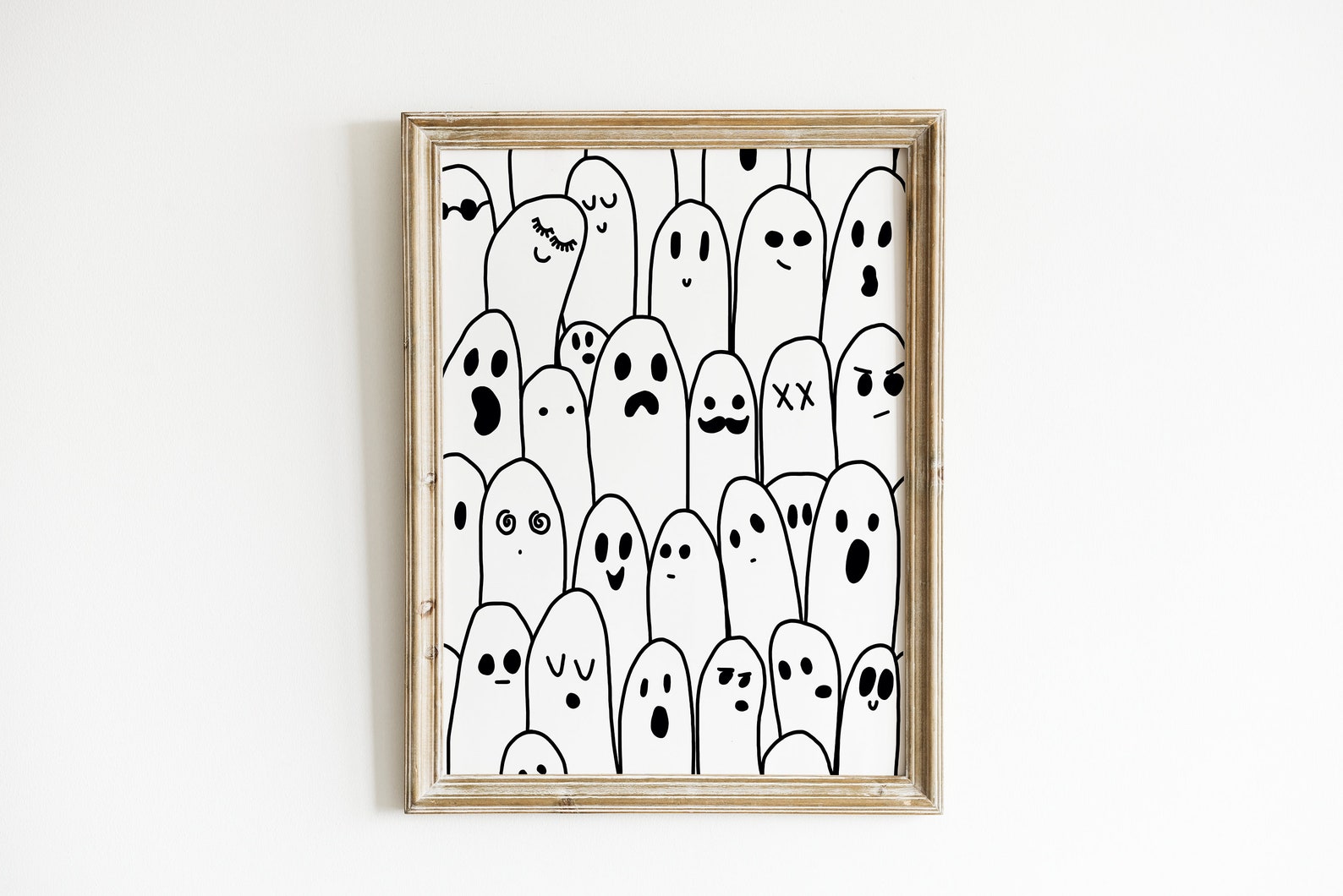 Silly Ghost Print Boho Halloween Art Print Trendy Halloween Decor Cute ...