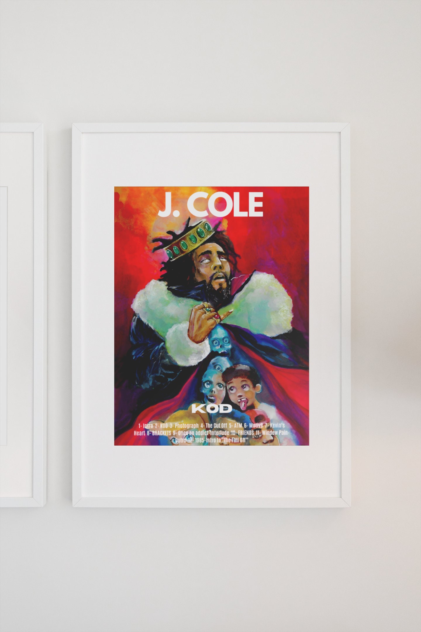 J Cole Poster, J Cole Album Poster, KOD Album Poster sold by Troubled ...