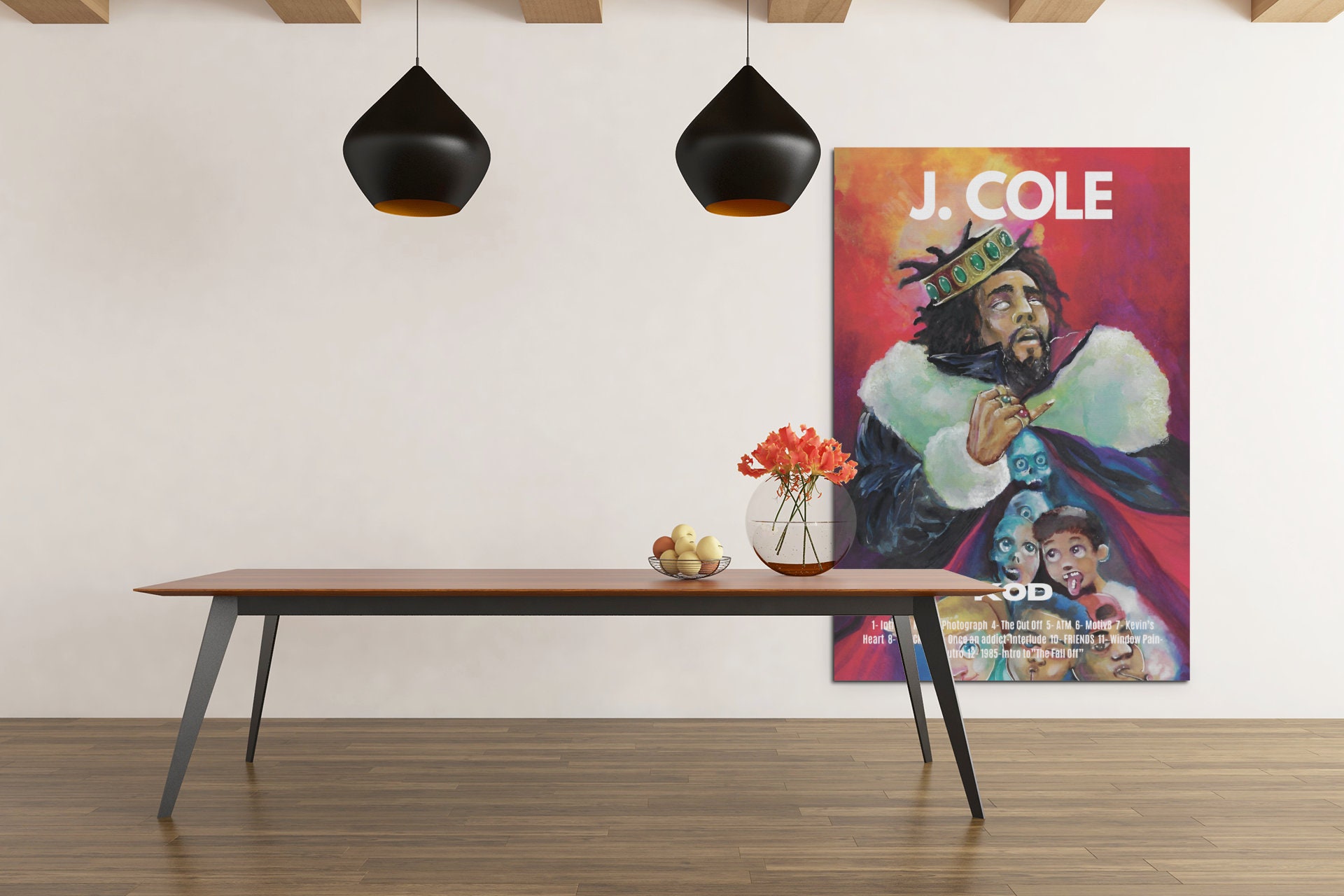 J Cole Poster, J Cole Album Poster, KOD Album Poster sold by Troubled ...