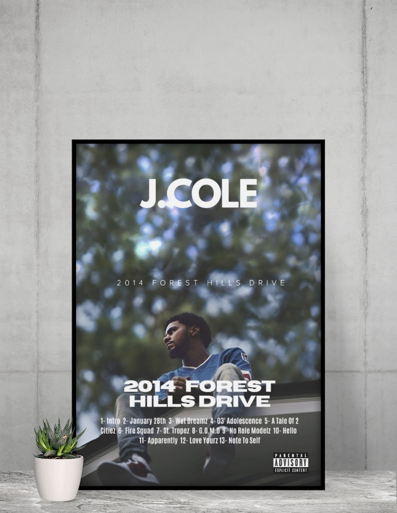 J Cole J Cole Poster J Cole Album Poster 2014 Forest - Etsy