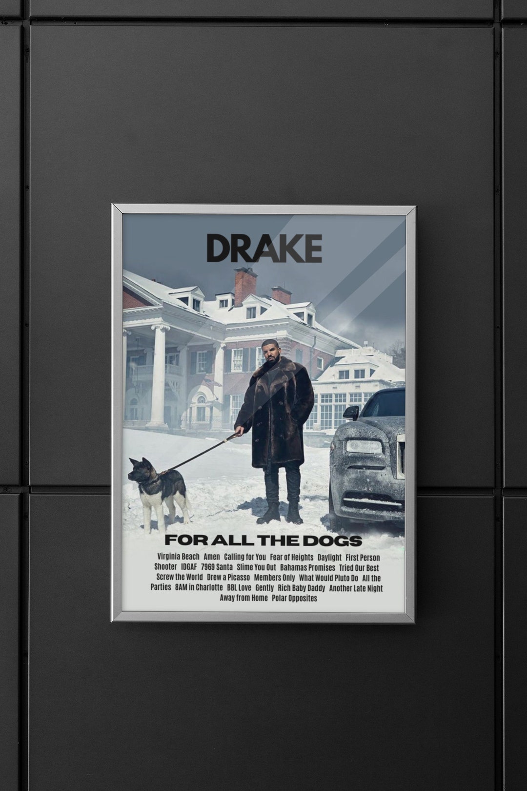Drake Drake Poster Drake Album Poster for All the Dogs Album Poster ...