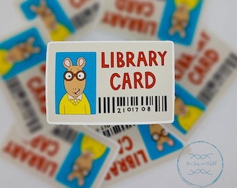 Arthur|| Library Card || Funny Sticker || Single Matte Sticker || 90's ...