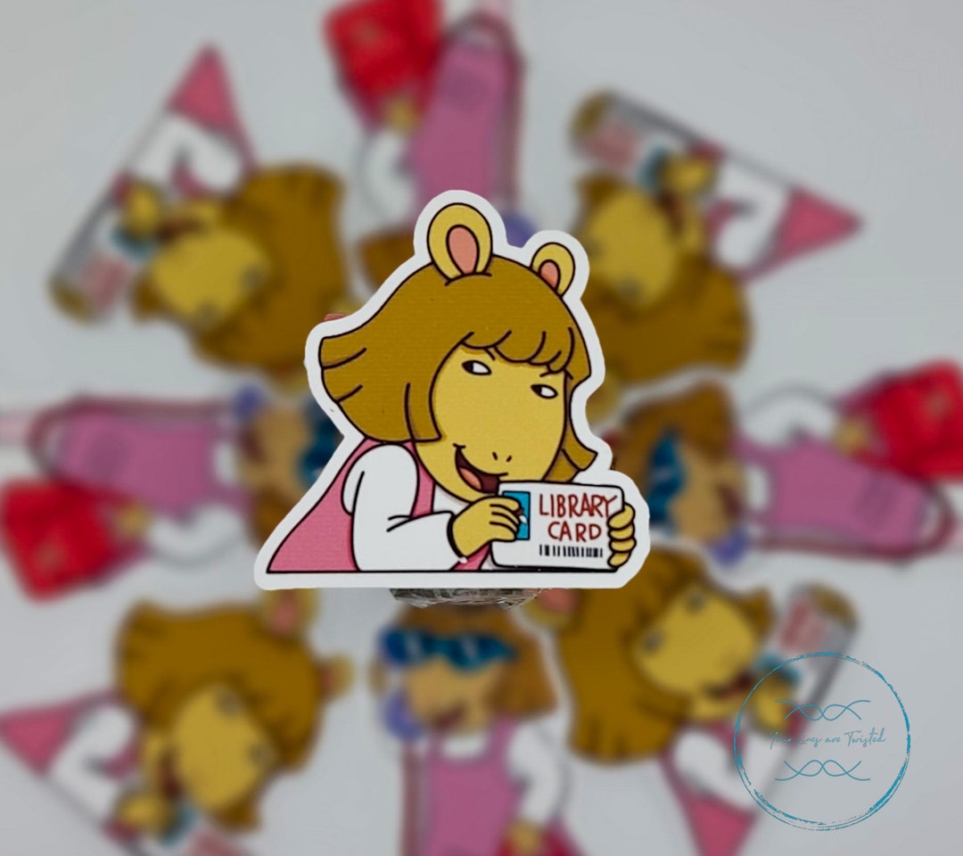 Evil D.W Arthur Library Card Single Matte Sticker Student Life 90's ...