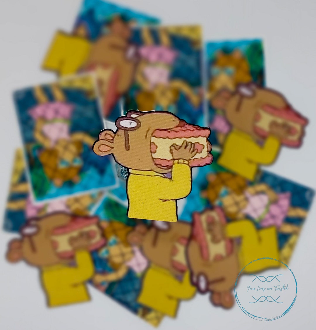 Funny Arthur || Arthur Eating Cake || Single Matte Sticker || Student ...