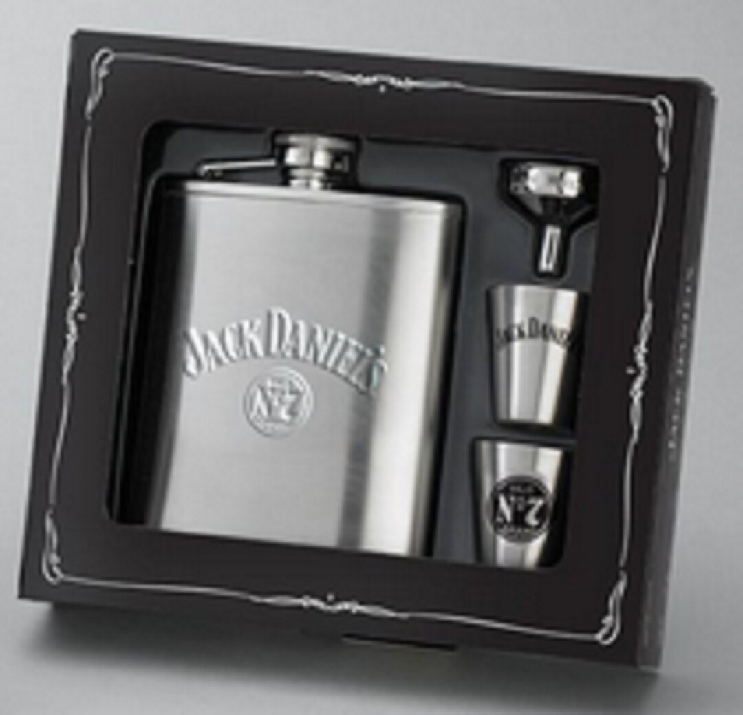 Jack Daniel's Flask/shots/funnel Gift Set - Etsy