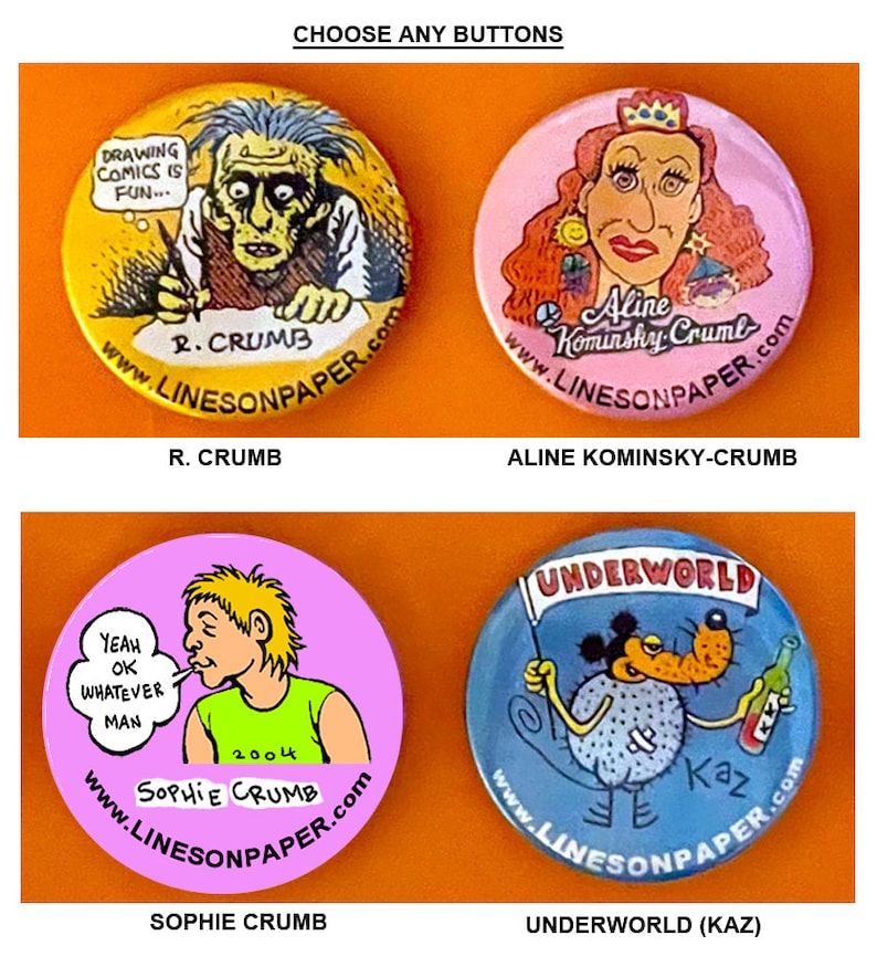 Underground Comix Alternative Comics 1.75" Buttons - Etsy
