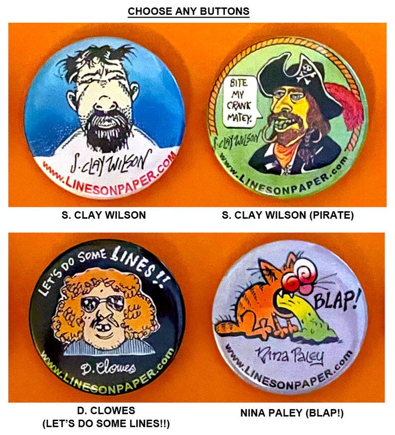 Underground Comix Alternative Comics 1.75" Buttons - Etsy