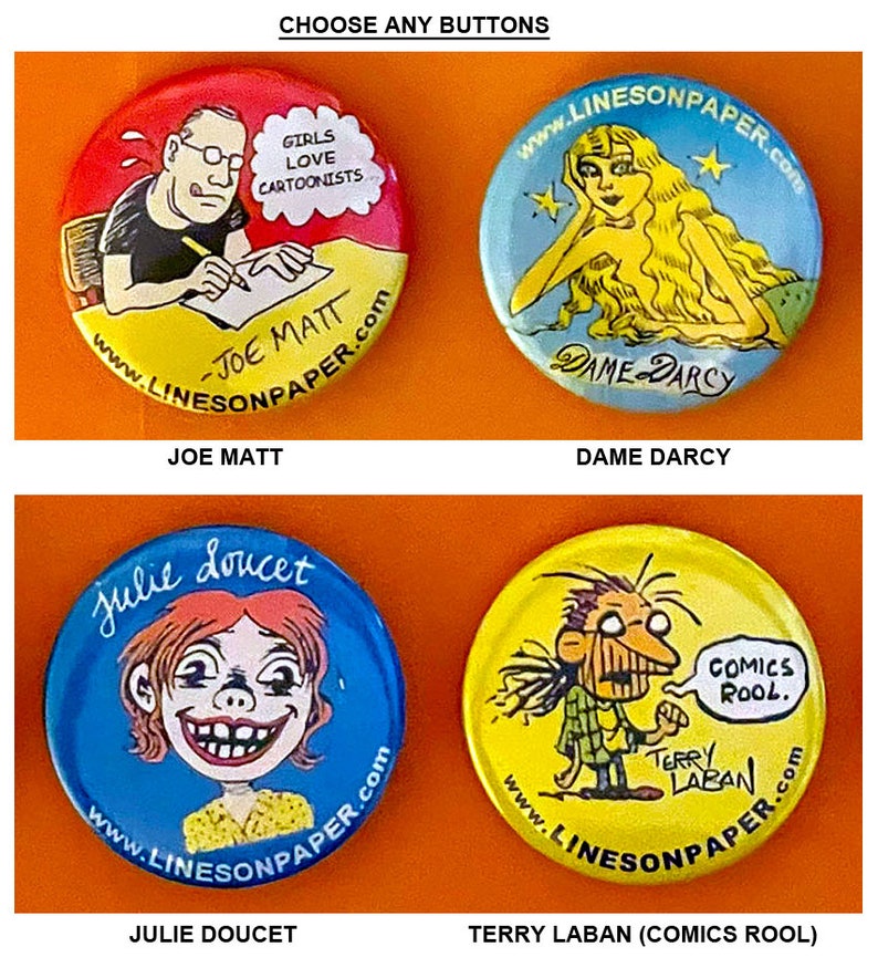 Underground Comix Alternative Comics 1.75" Pinback Buttons! 3 for 10 ...