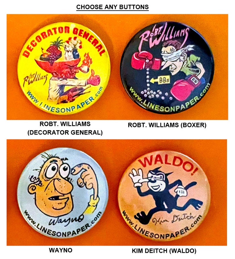 Underground Comix Alternative Comics 1.75" Pinback Buttons! 3 for 10 ...