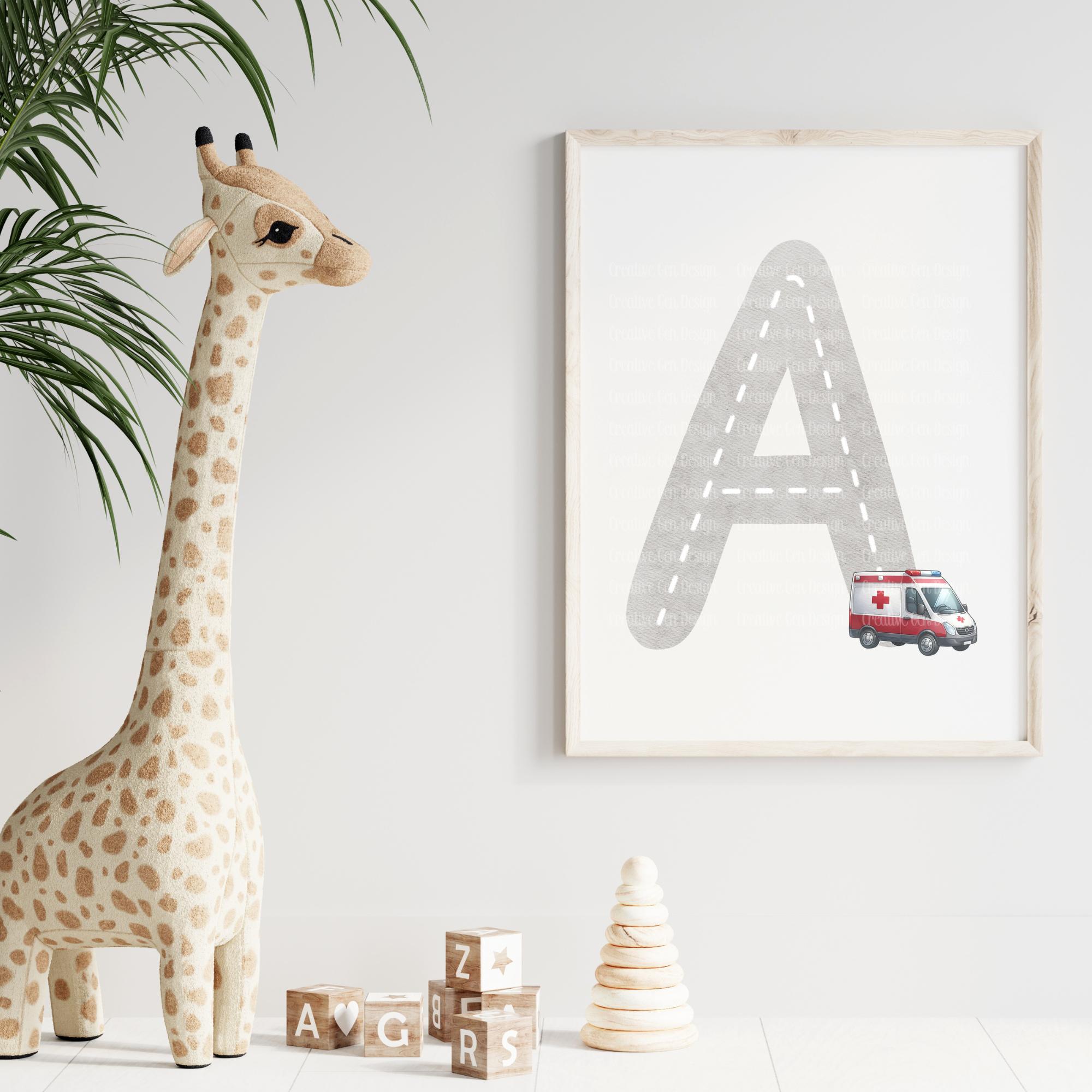 Transport Alphabet for Kids | Road Letters Clipart | Clipart Bundle ...