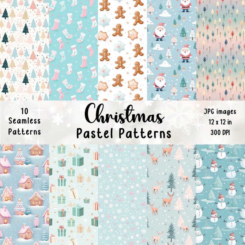 Pastel Christmas Backdrop - Etsy
