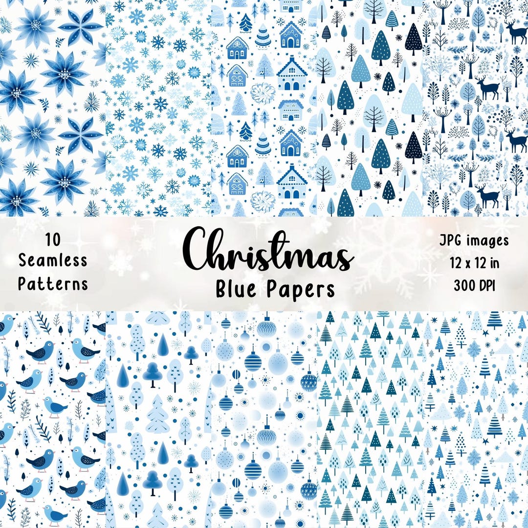 Blue Christmas Papers | Christmas Pattern | Christmas Background ...