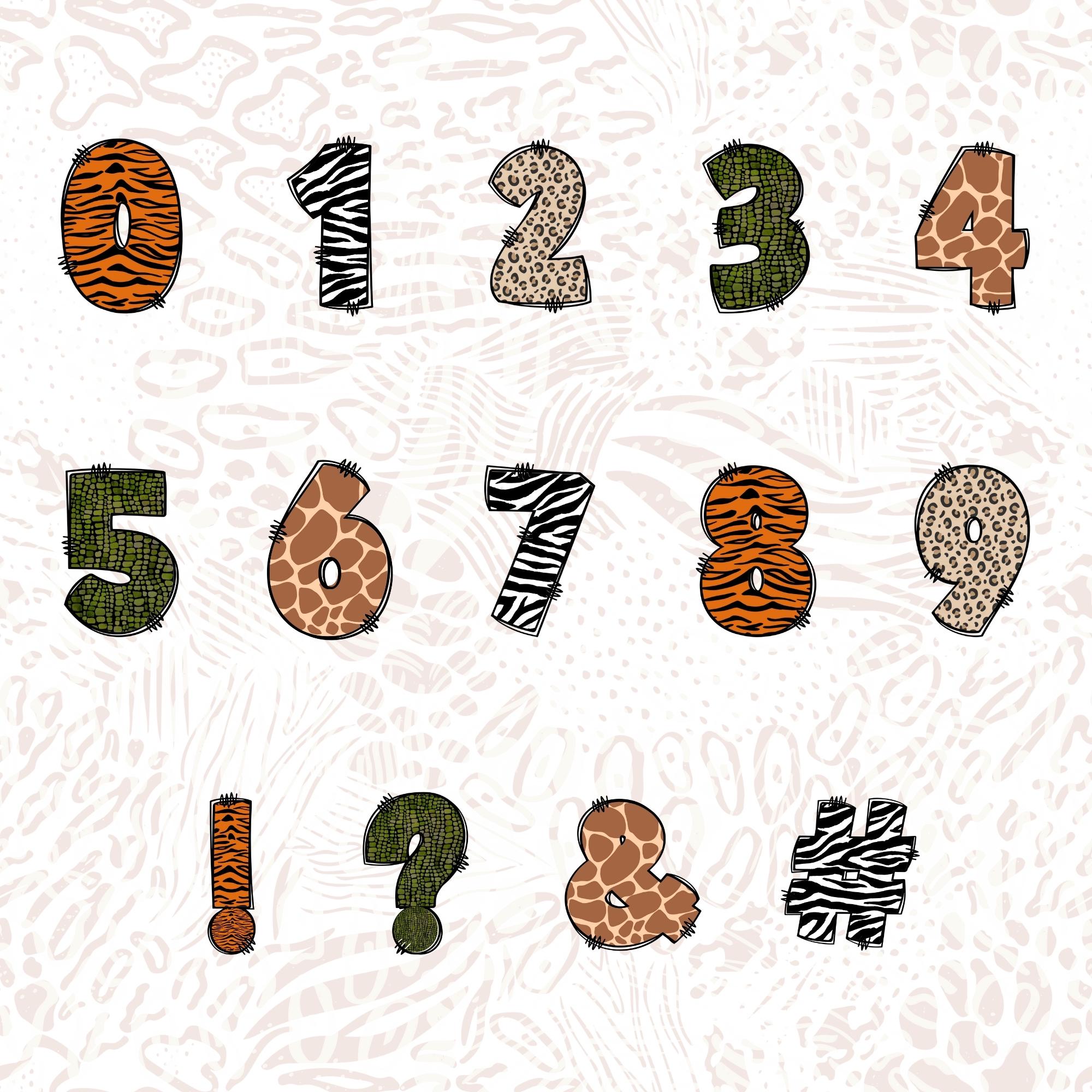 Animal Print Alphabet Clipart: Leopard, Zebra, Giraffe (PNG Digital ...
