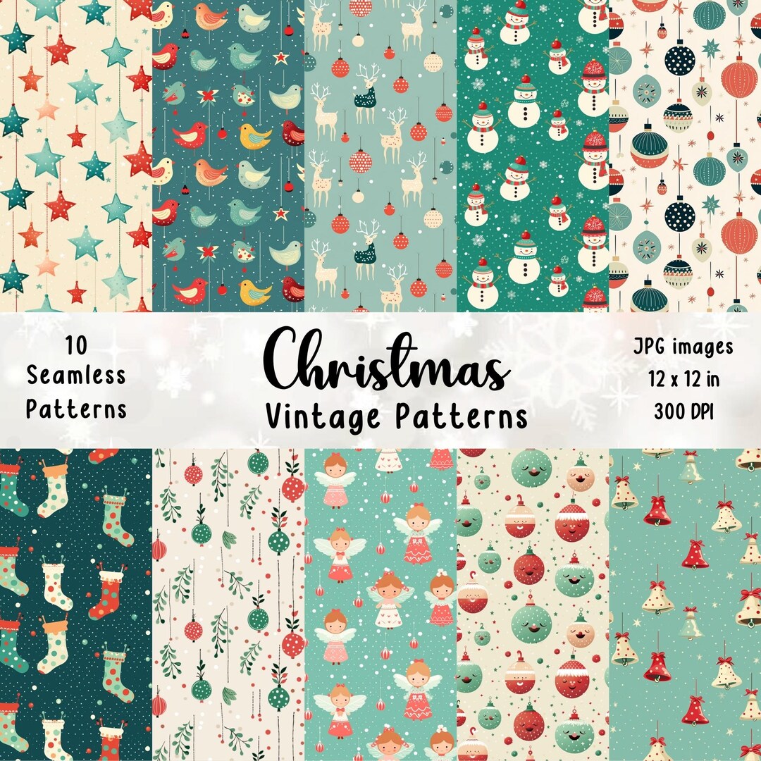 Vintage Christmas Patterns | Christmas Pattern | Christmas Background ...