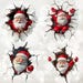 Christmas 3D Breakthrough Santa Claus 3D Santa Clipart Bundle Christmas ...