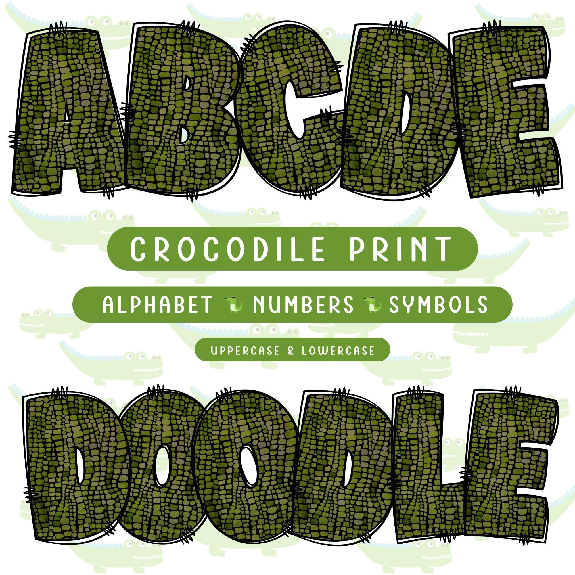 Crocodile Print Alphabet Letters | Crocodile Clipart | Alphabet PNG ...