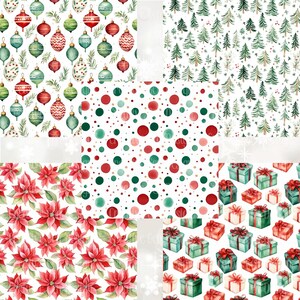 Christmas Watercolor Seamless Patterns | Watercolor Pattern | Christmas ...