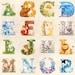 Watercolor Animal Alphabet Clipart | Nursery ABC Letters (PNG) - Etsy