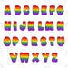 Rainbow Doodle Alphabet Clipart: Glitter PNG Bundle (digital Download ...