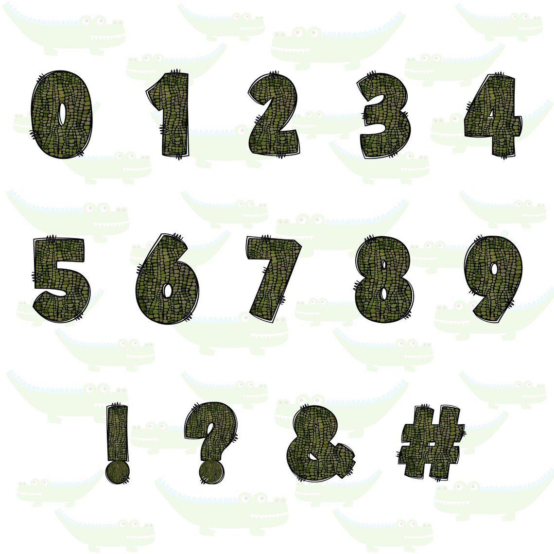 Crocodile Print Alphabet Letters | Crocodile Clipart | Alphabet PNG ...
