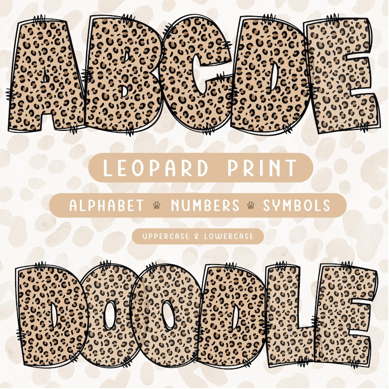 Leopard Print Alphabet Letters | Leopard Clipart | Alphabet PNG ...