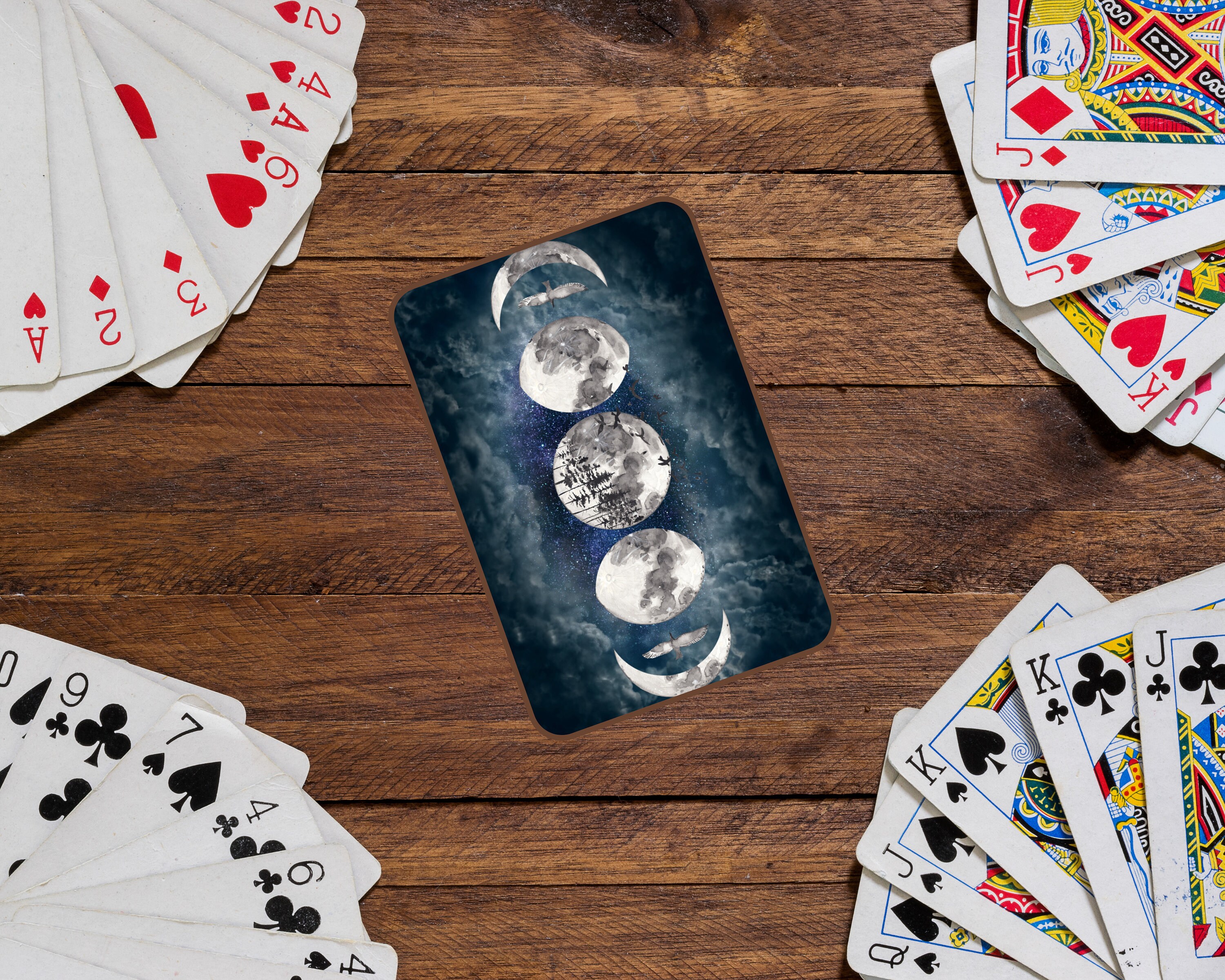 Moon Phases Playing Cards - Etsy