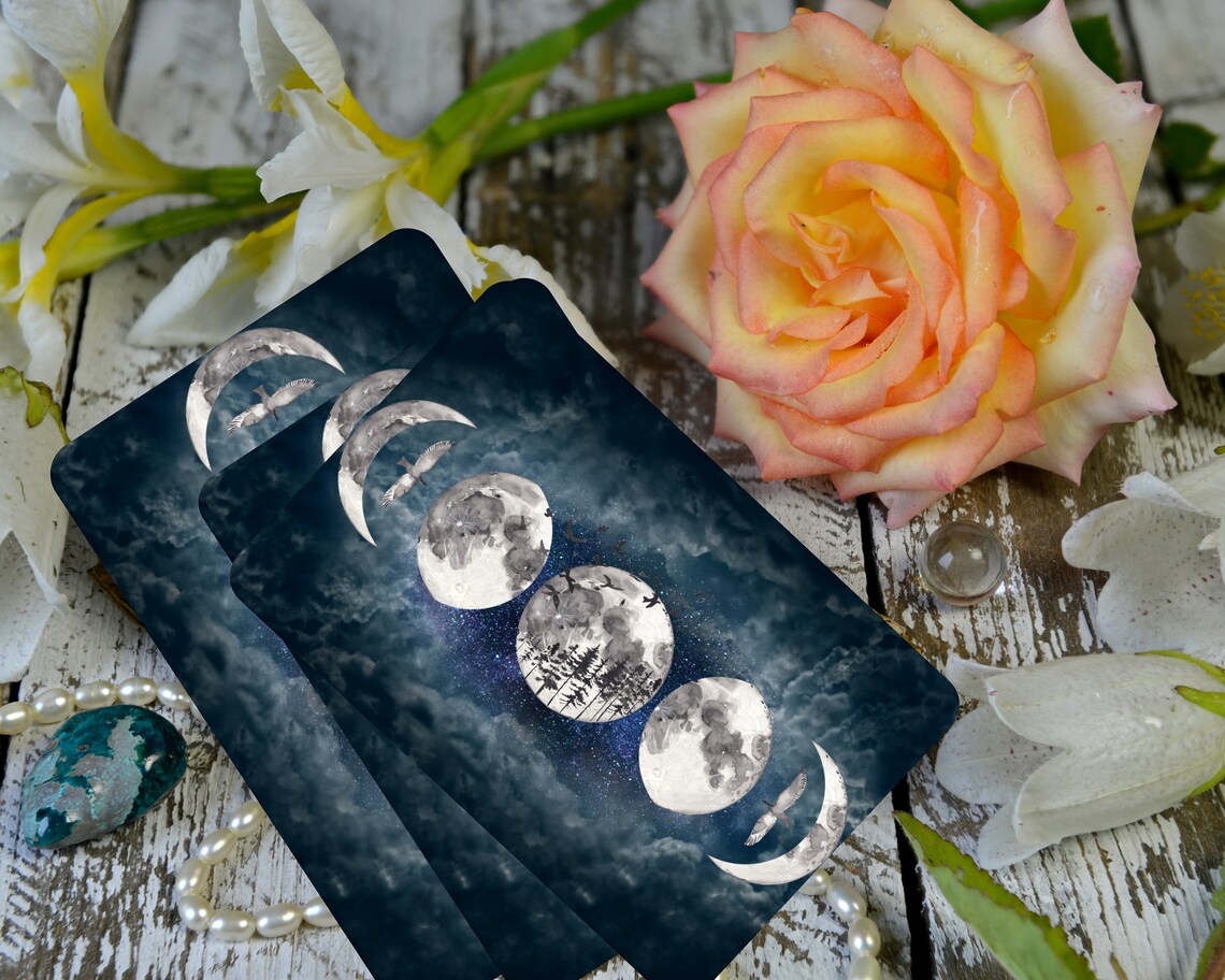Moon Phases Playing Cards - Etsy