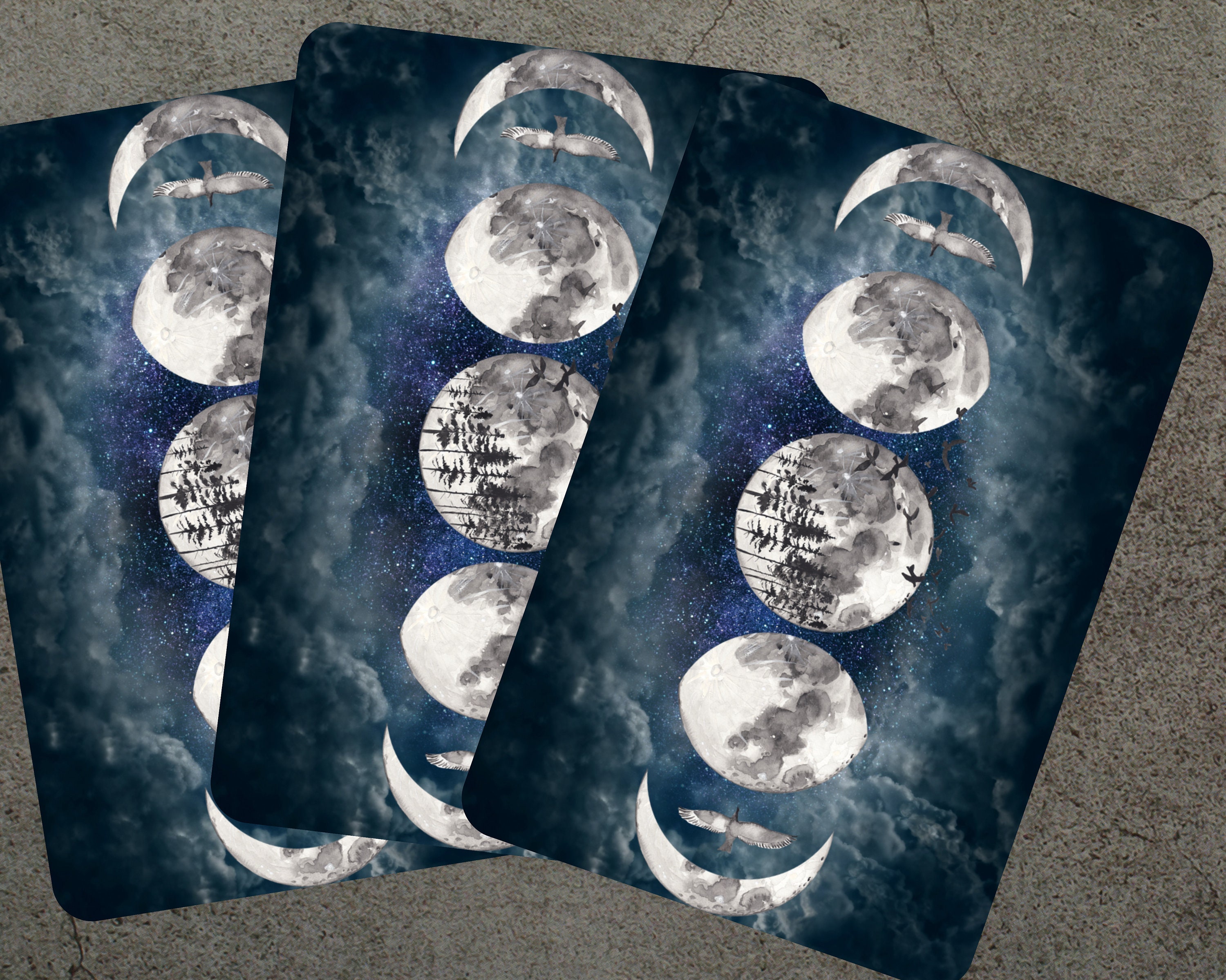 Moon Phases Playing Cards - Etsy
