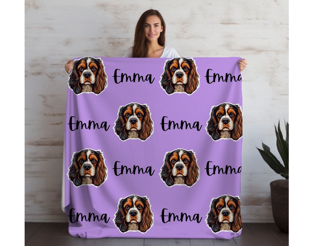 Cocker Spaniel Plush Blanket, Personalized Dog Blanket, Cocker Spaniel ...