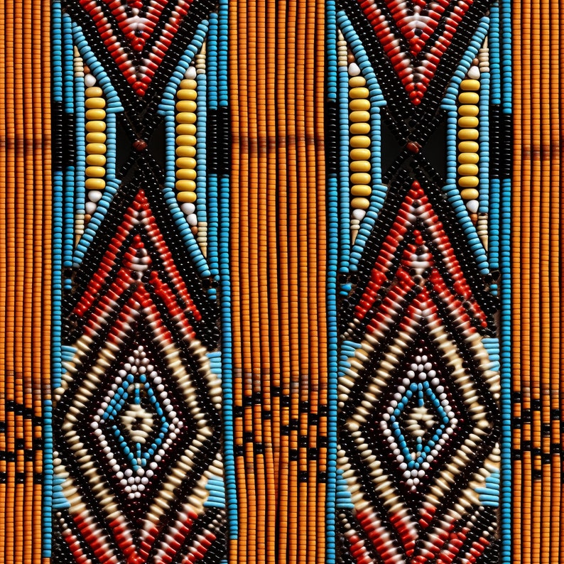Native American Beadwork Digital Paper for Card Making Scrapbook ...