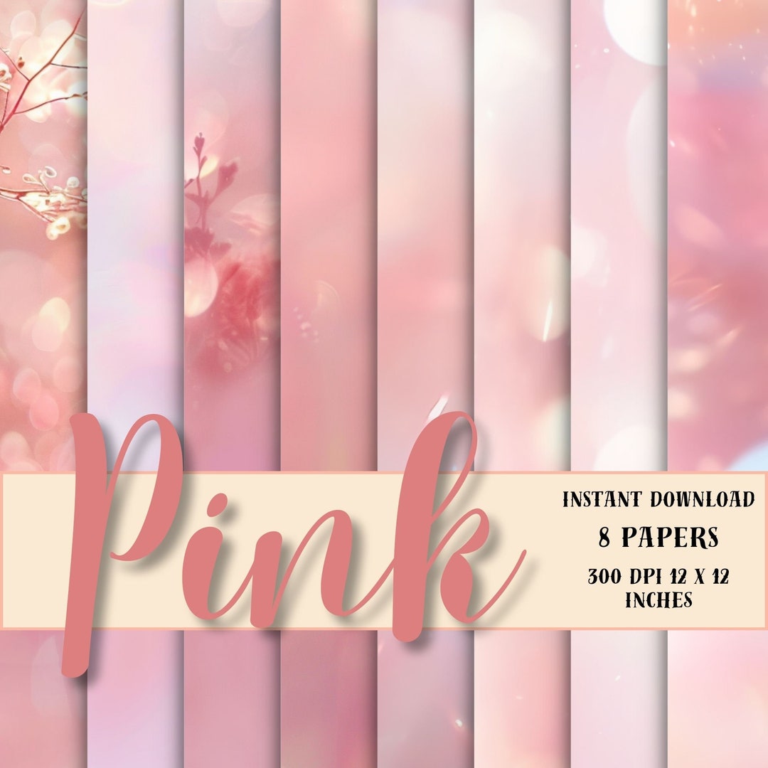 Pastel Pink Background Digital Paper - Soft Color Princess DIY Craft ...