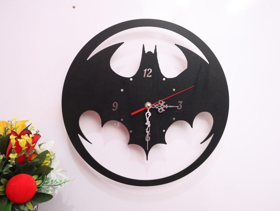 Batman Wall Clock - Dark Knight Superhero Decor - Man Cave Wall Clock ...