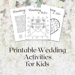 Wedding Activities for Kids | Printable Wedding Activity Kit for Kids ...