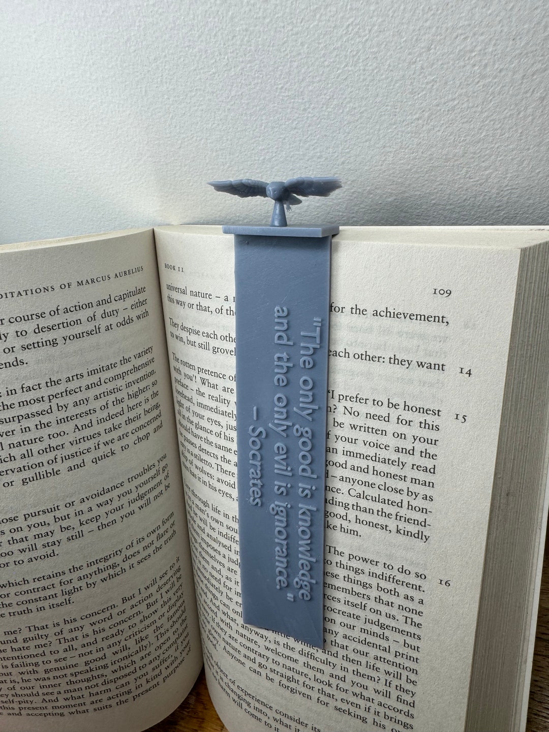 Stoic Wisdom Owl Bookmark Emblem of Knowledge and Insight - Etsy