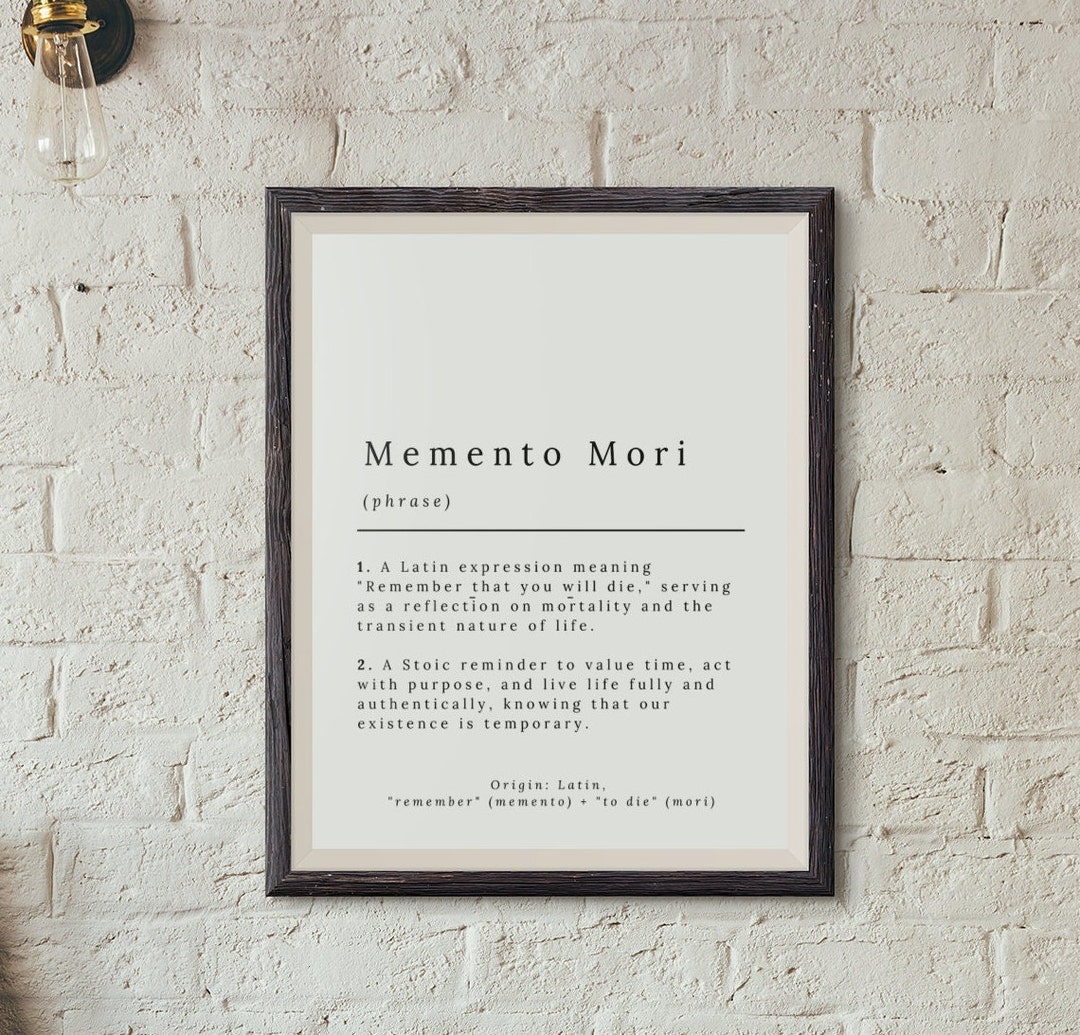 Memento Mori: Dictionary Edition - Digital Print - Etsy
