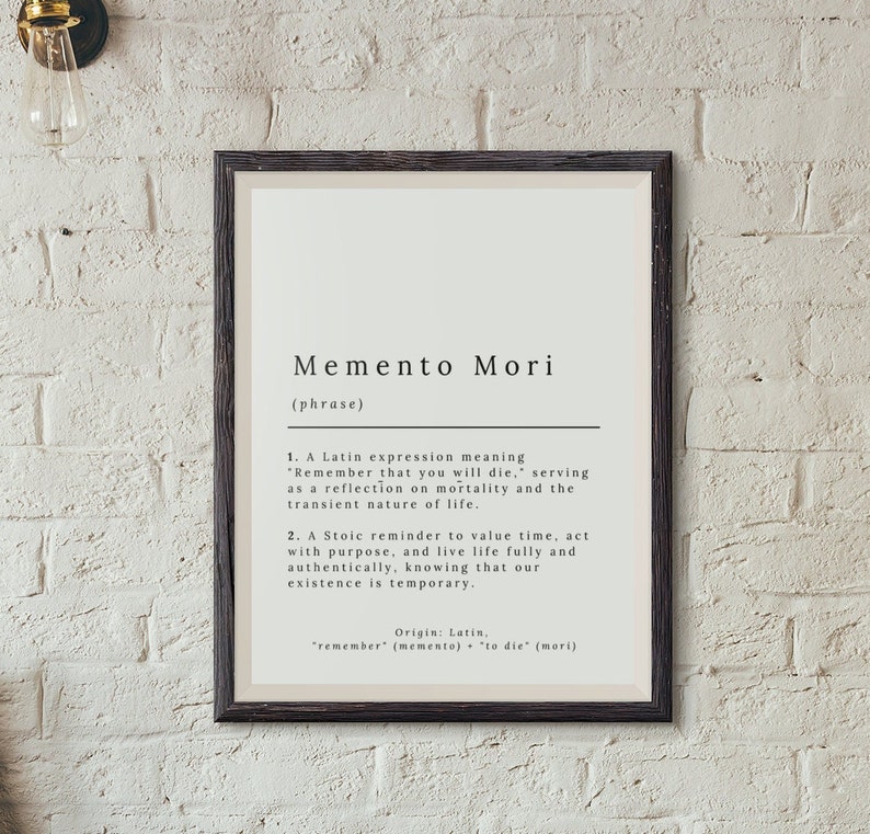 Memento Mori: Dictionary Edition - Digital Print - Etsy
