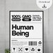 Human Label Digital Poster - Etsy